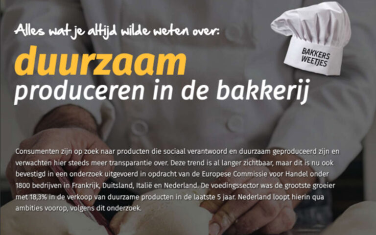 Duurzaam produceren in de bakkerij - Sonneveld